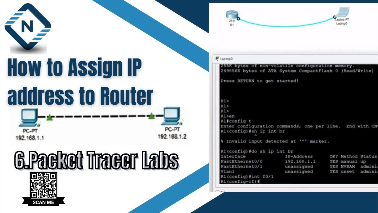6.How to Assign IP address to Router? | Basic Lab | Networkforyou - YouTube