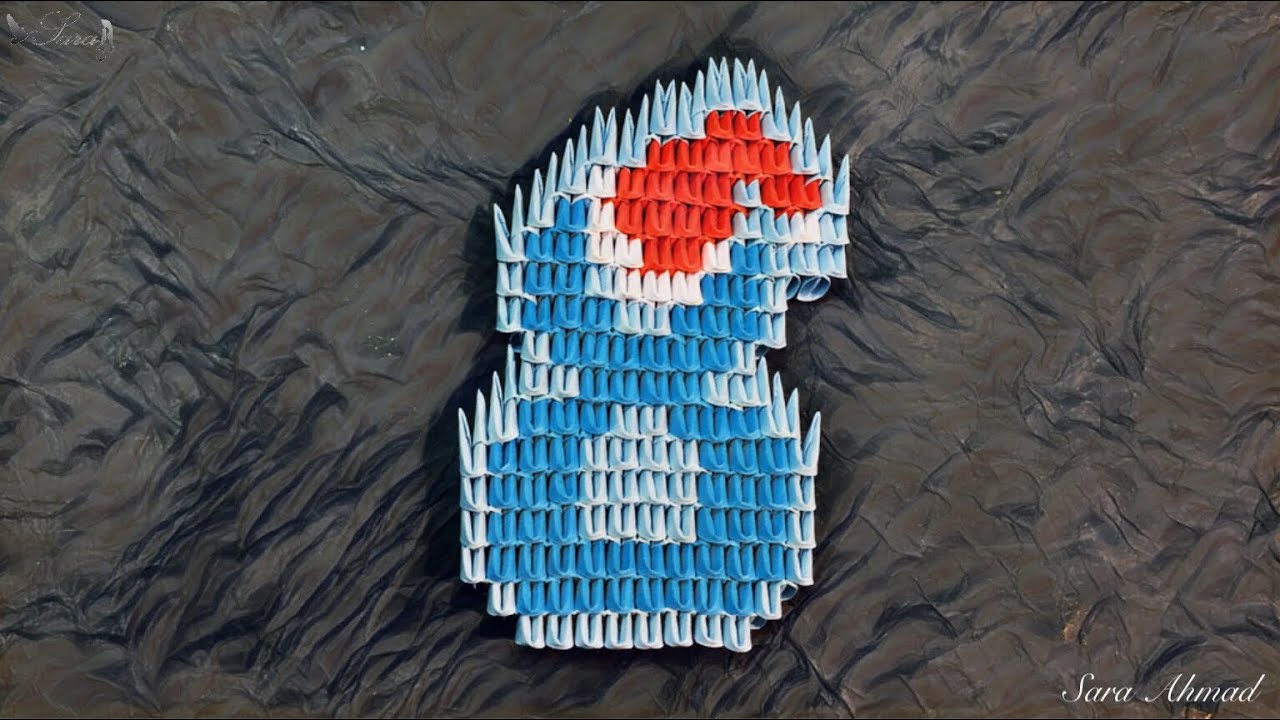 How to make 3d origami number 8 ( Christmas) - YouTube