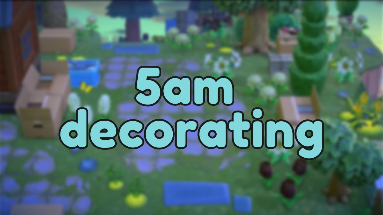 cozy 5am decorating for 1 hour | acnh ambiance, no commentary, no ...