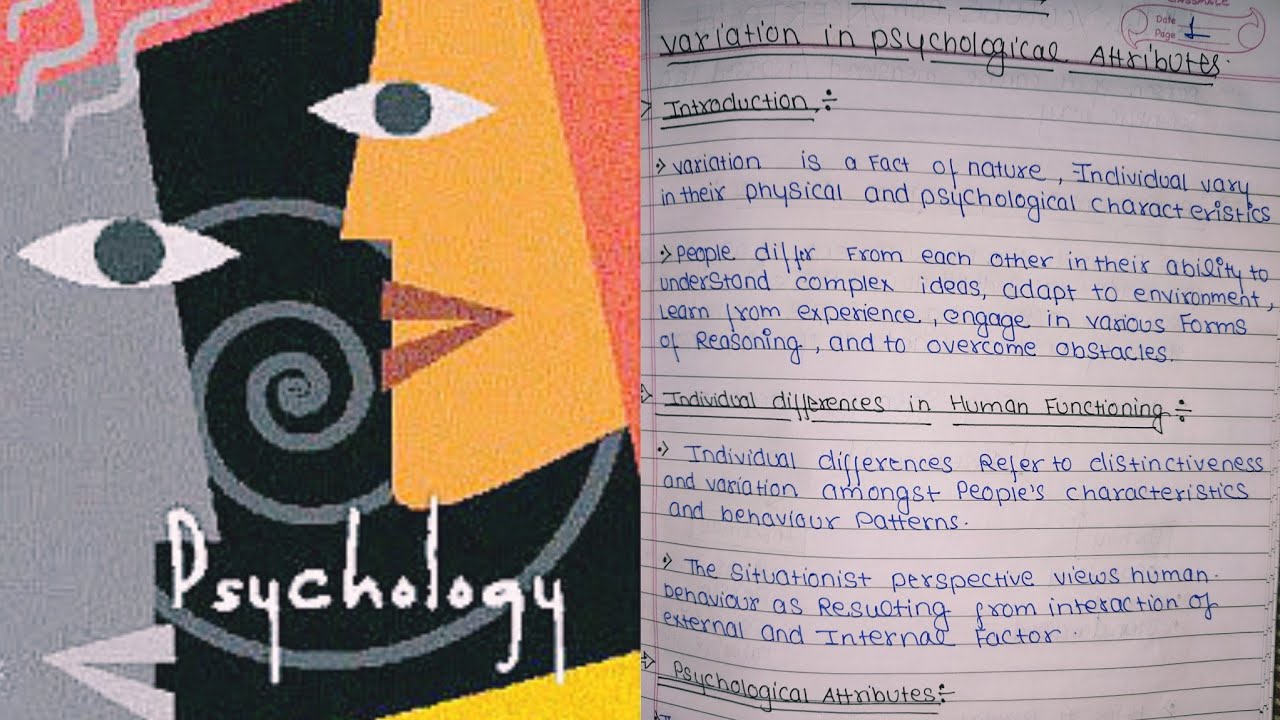 Class XII Psychology (Chapter I-Variations in Psychological Attributes ...
