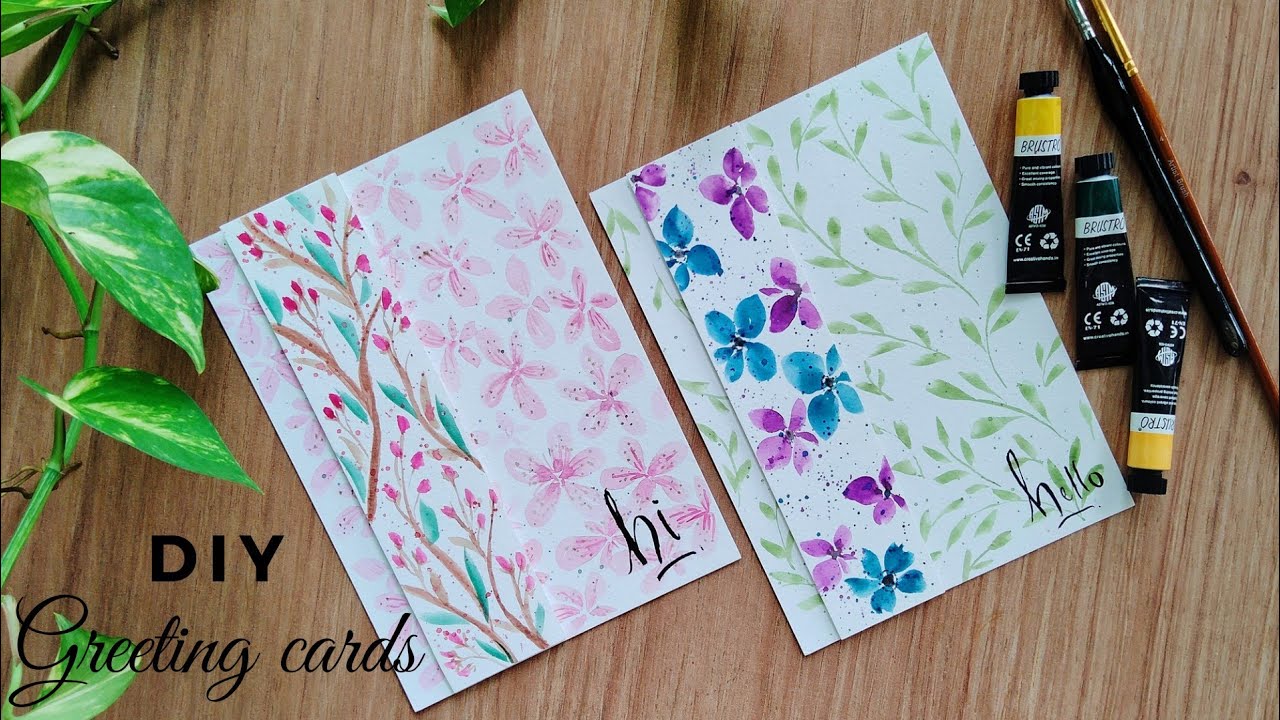 DIY Watercolor greeting cards | Easy homemade watercolor cards for ...