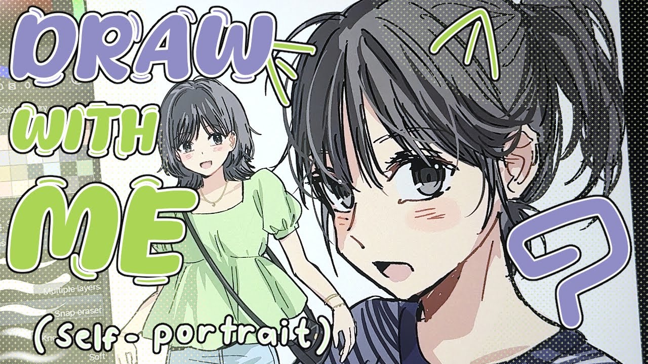 draw with me ౨ৎ drawing a lazy self- portrait | clip studio paint - YouTube