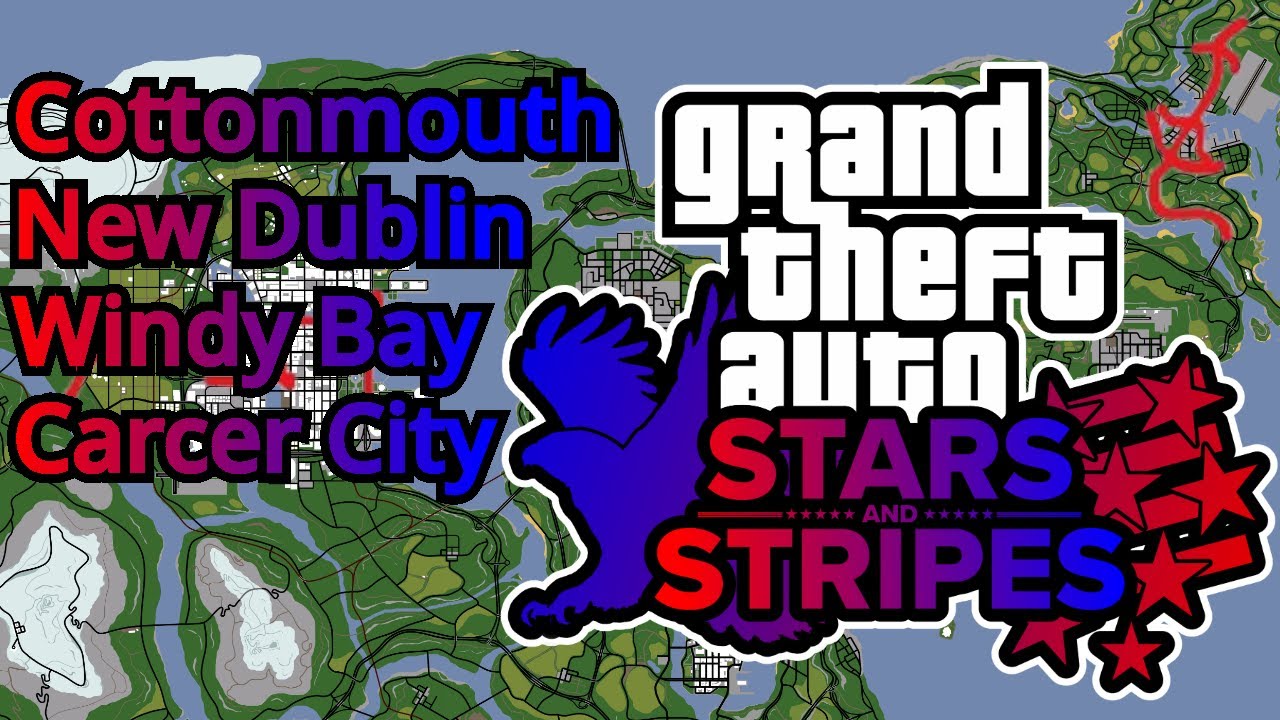 Grand Theft Auto: Stars & Stripes - Map tour #4 (Windy bay, Carcer, New ...