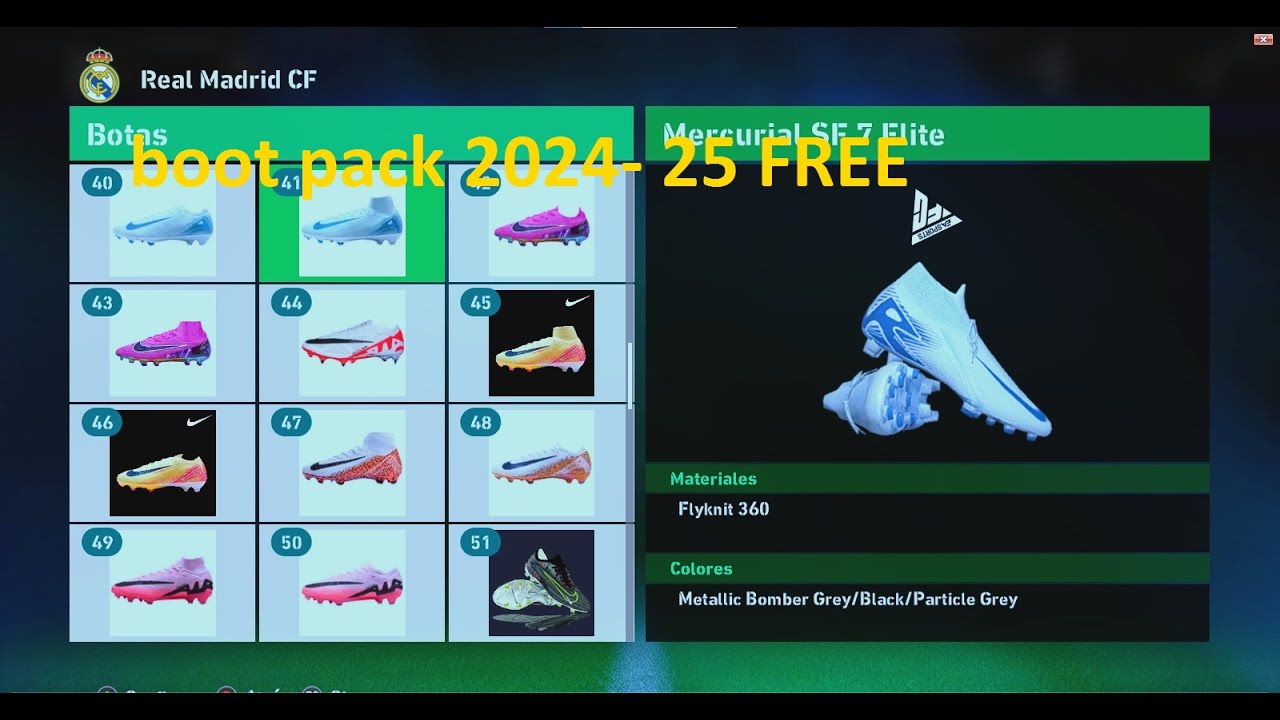 BOOT PACK 2024-25 PES 2018 FREE - YouTube