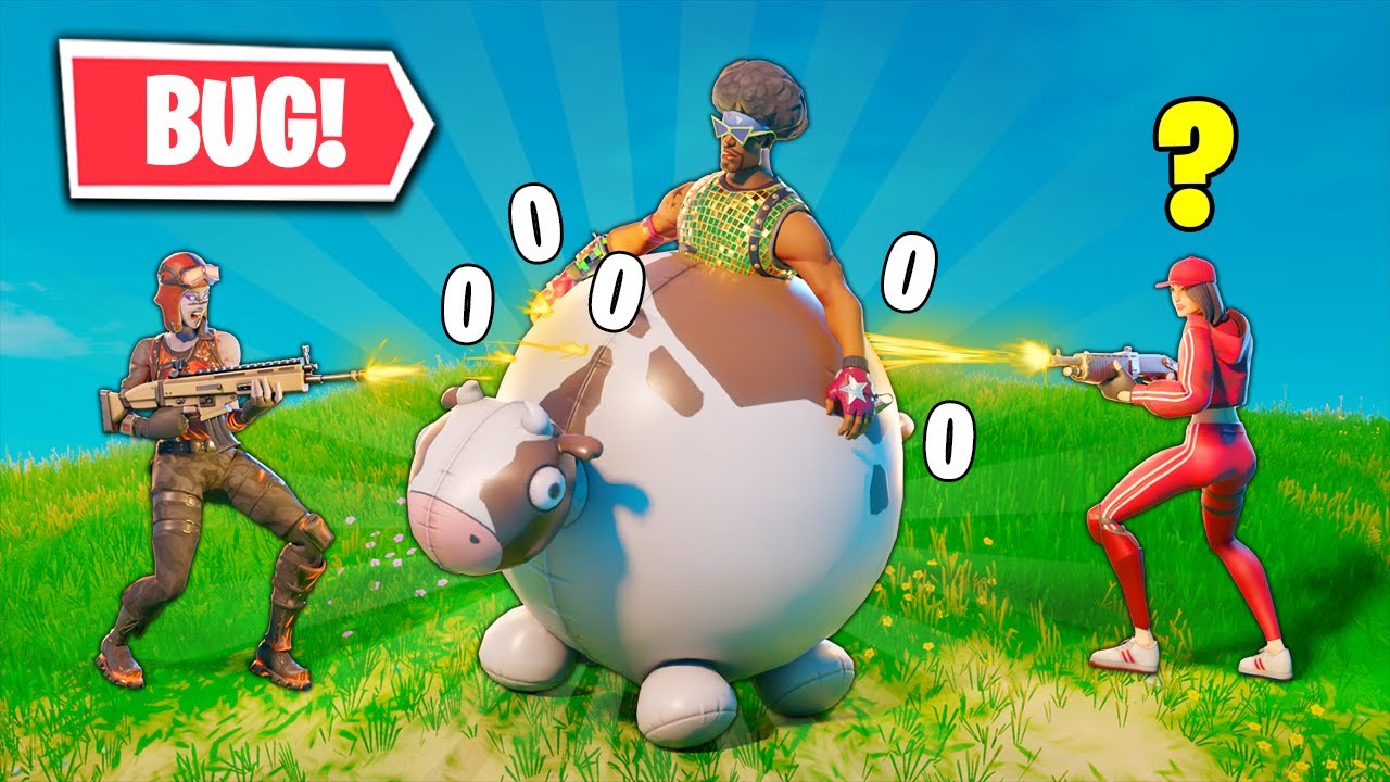 El BUG de la VACA INMORTAL de FORTNITE - YouTube