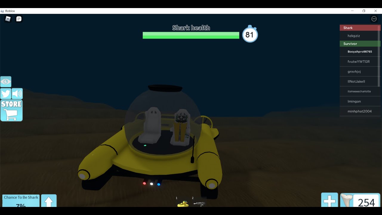 Hiding Underwater With Submarine!! (Roblox SharkBite) - YouTube