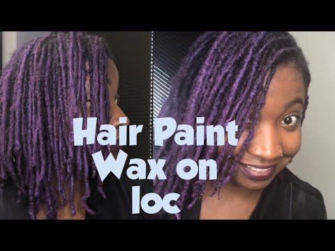 Hair Paint Wax on My locs | Hair Paint Wax Review | Purple Locs - YouTube