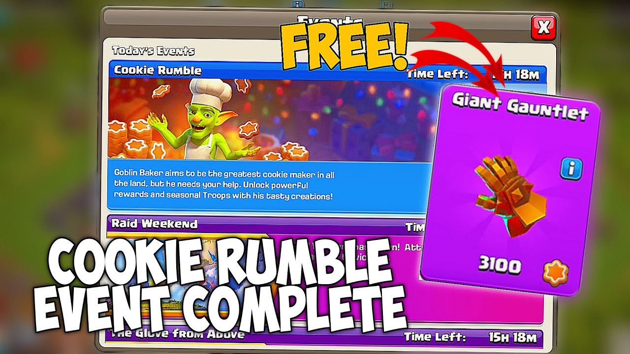 Cookie Rumble Event Completed 😍 Redeem Giant Gauntlet Ability | Clash ...