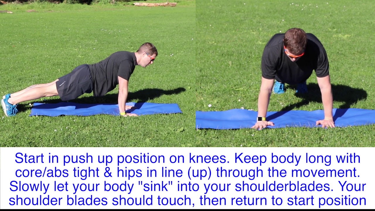Scapular Push Ups - YouTube