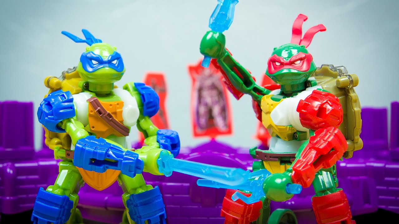 Battroborg Teenage Mutant Ninja Turtles Battle Game Leonardo vs Raphael ...
