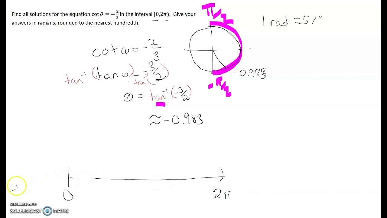 Using a calculator to approximate solution to trig equation - YouTube