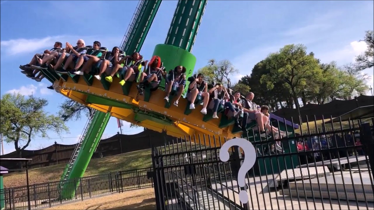 Six Flags Over Texas The Riddler Revenge On-Ride (No Copyright) - YouTube