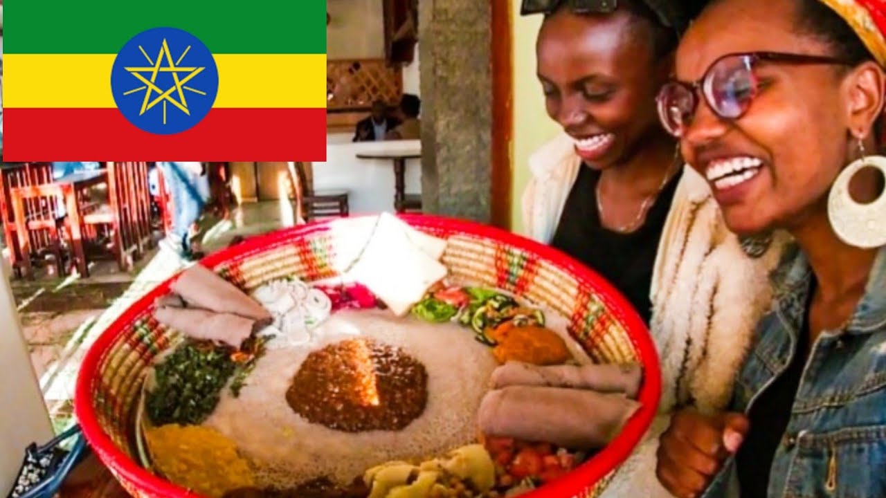Tasting Ethiopian Food for the First Time In Addis Ababa - YouTube