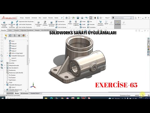 SOLİDWORKS SANAYİ UYGULAMALARI  EXERCİSE-65 #solidworks  #tasarım