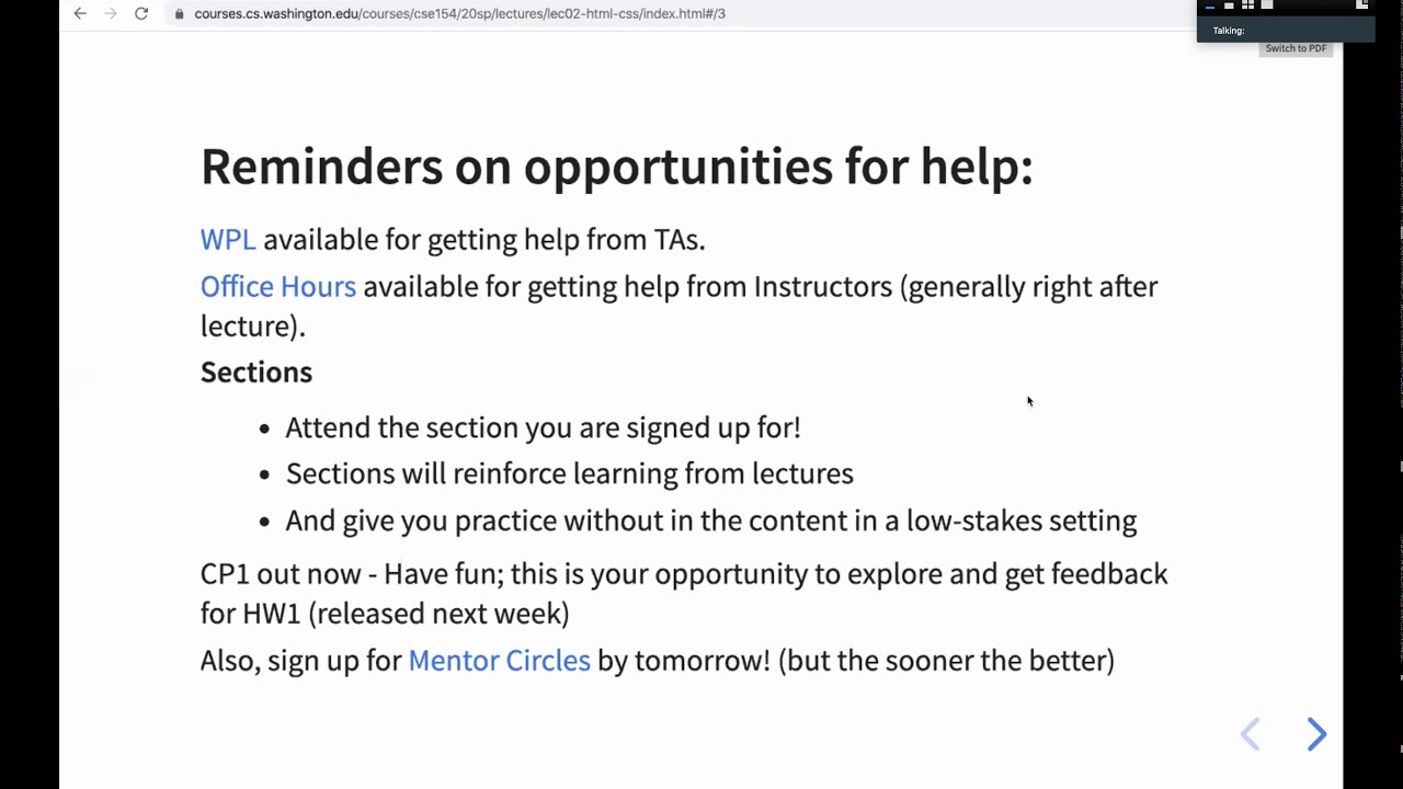 CSE154:Web Programming | Class 2 | HTML/CSS - YouTube