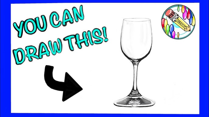 how to draw a glass vase step by step