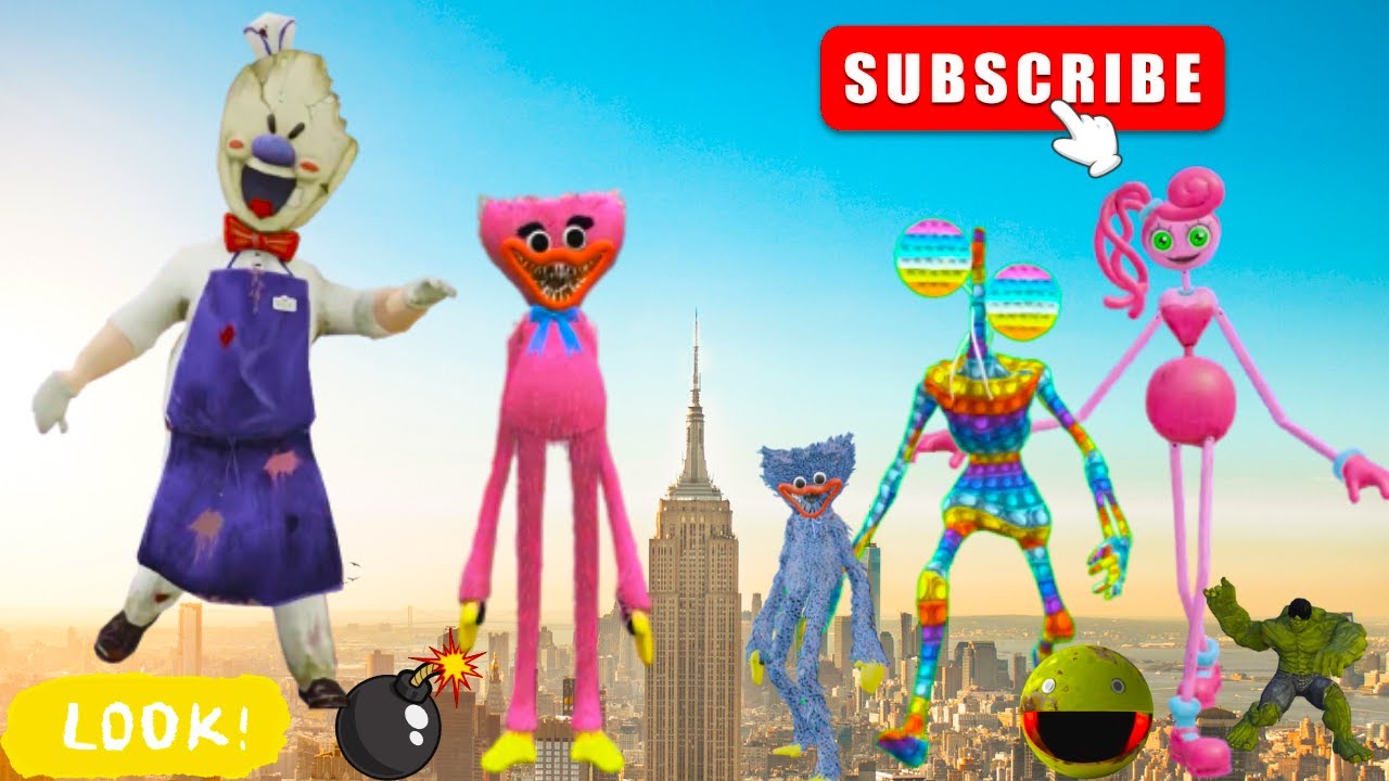 PACMAN VS CARTOON CAT VS RAINBOW FRIENDS VS LONG LEGS VS KISSY MISSY # ...