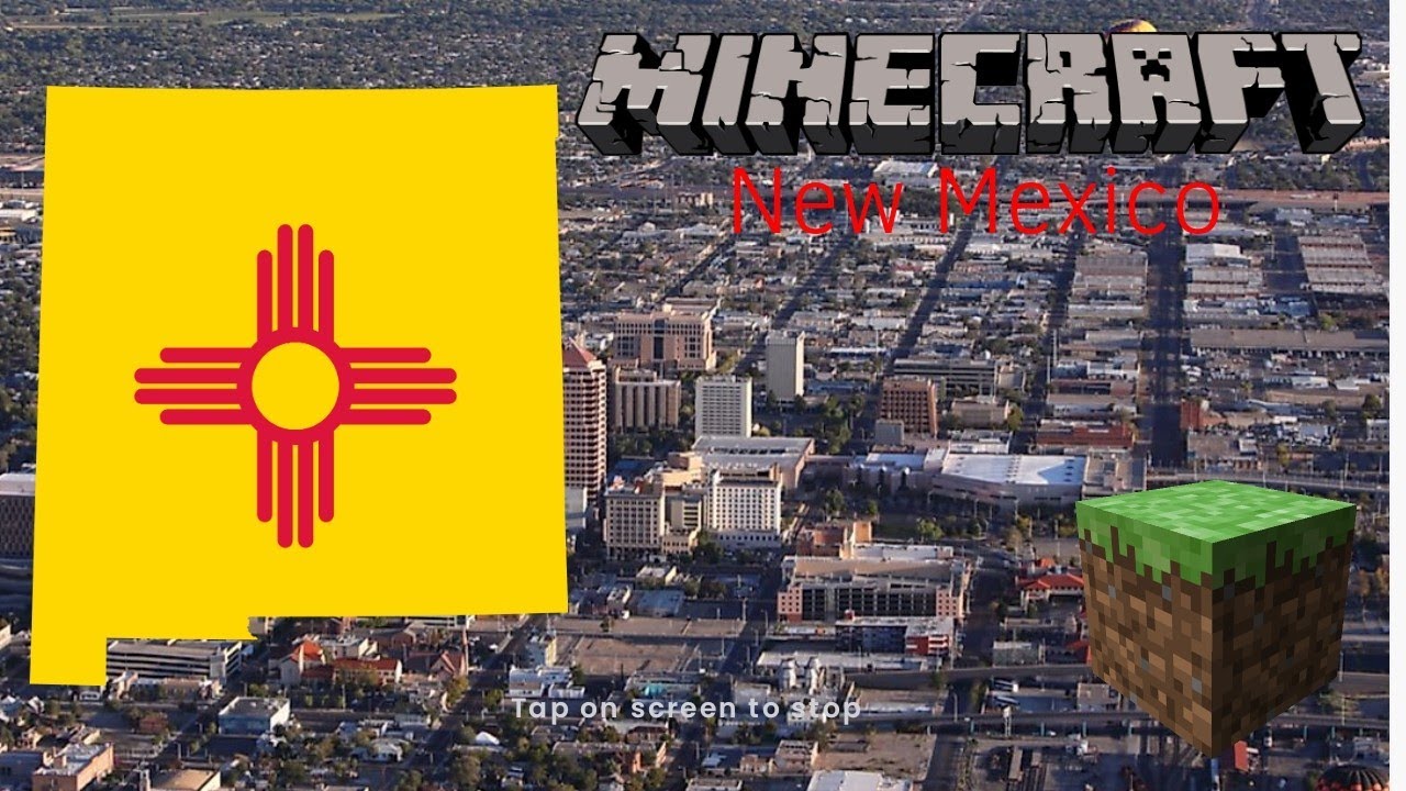 Minecraft: America New Mexico state map flag build 22/50 - YouTube