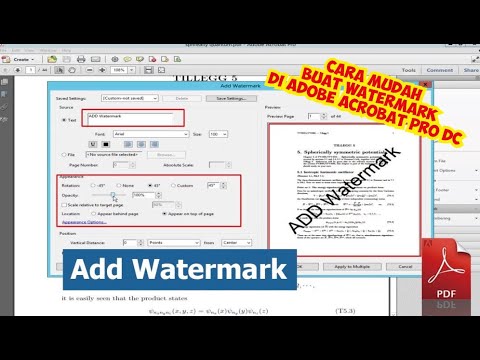 CARA MEMBUAT WATERMARK DOKUMEN PDF SKRIPSI MENGGUNAKAN ADOBE ACROBAT ...