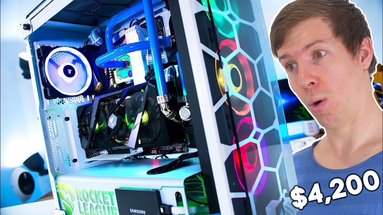 $4200 RTX 2080 ti WATER COOLED Gaming PC - Time Lapse Build 2019 - YouTube