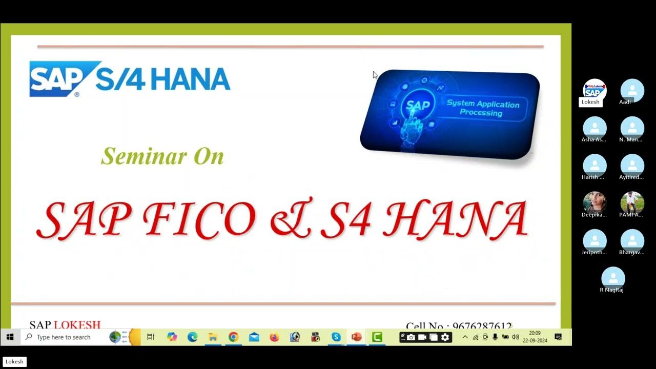 SAP FICO S/4HANA Demo in Telugu | Complete Overview - By Lokesh - YouTube