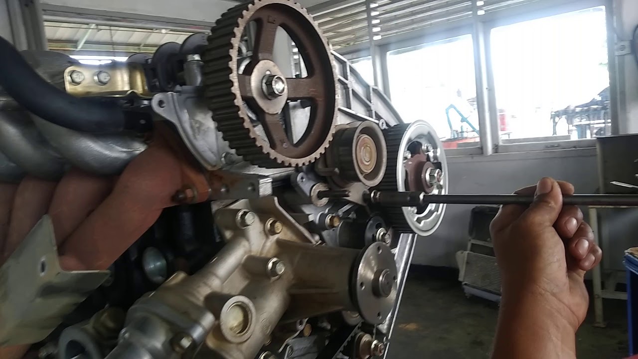 Pemasangan timing belt L300 diesel - YouTube