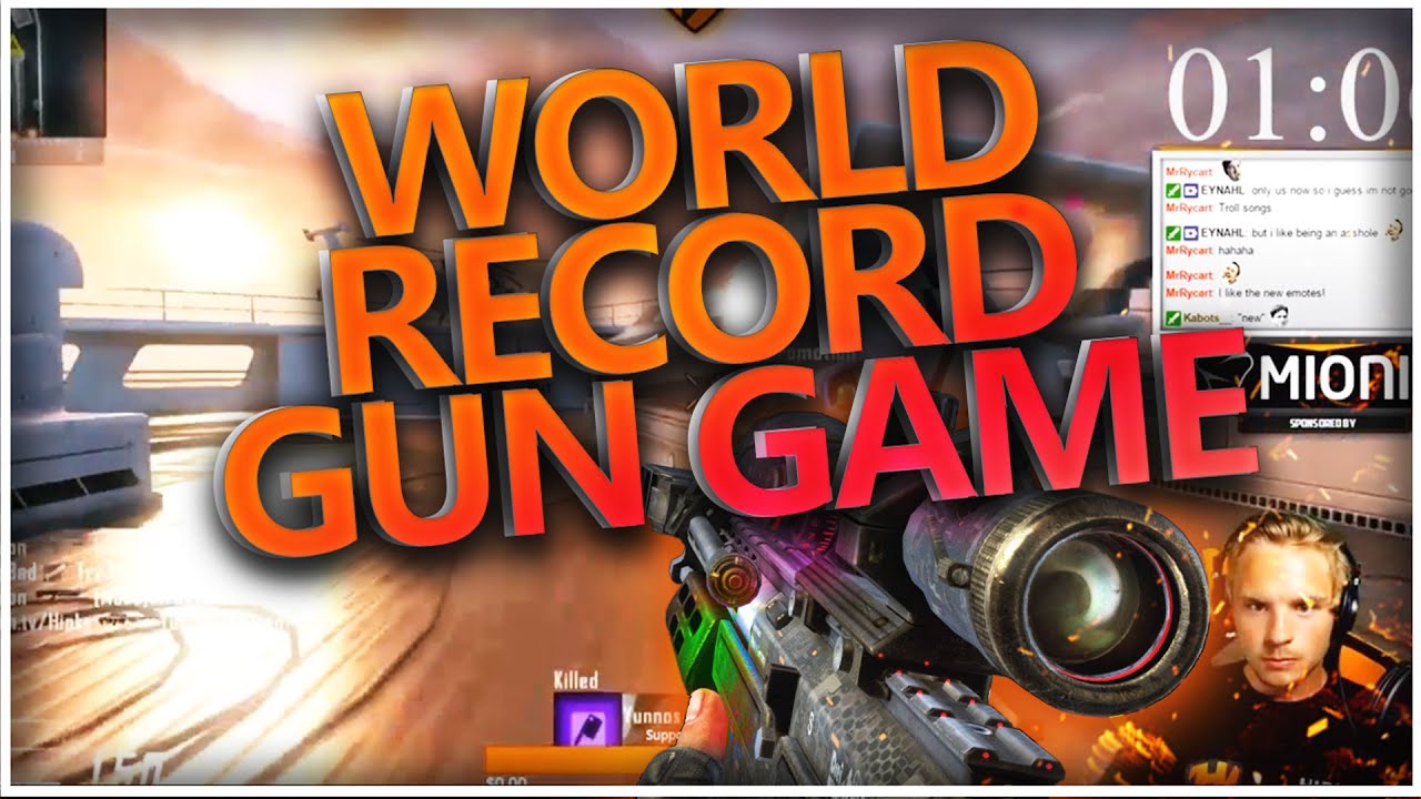 WORLD RECORD GUN GAME | 85 SECONDS - YouTube