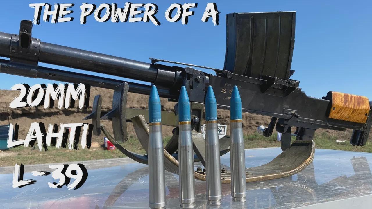 El impresionante poder del rifle Lahti L-39 de 20 mm - YouTube