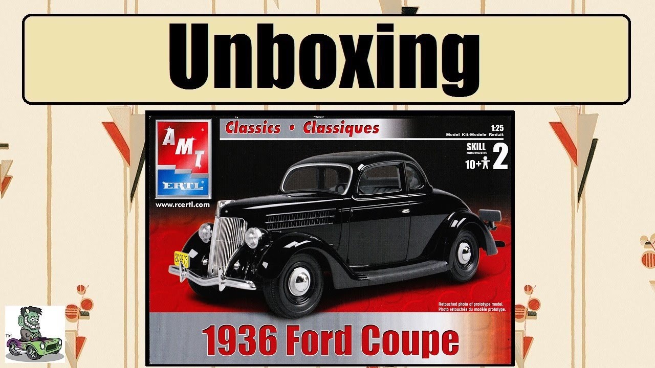 Unboxing The 1936 Ford 5-Window Coupe Model Kit By AMT/ERTL - YouTube