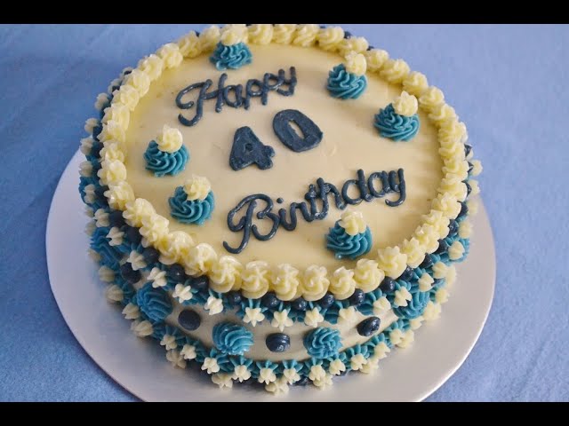 Blue Birthday Cake For Men