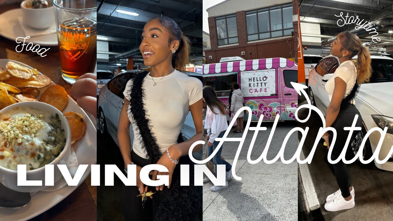 VLOG ! LIVING IN ATLANTA VLOG 🤍 ( Food with family , Hello Kitty truck ...