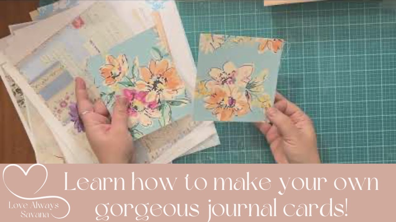 Learn how to make your own gorgeous journal cards! - YouTube