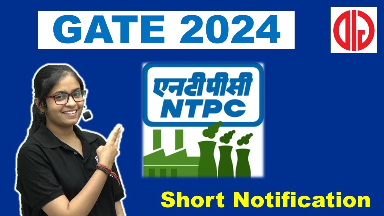 NTPC Recruitment via GATE 2024 - Short Notification - YouTube