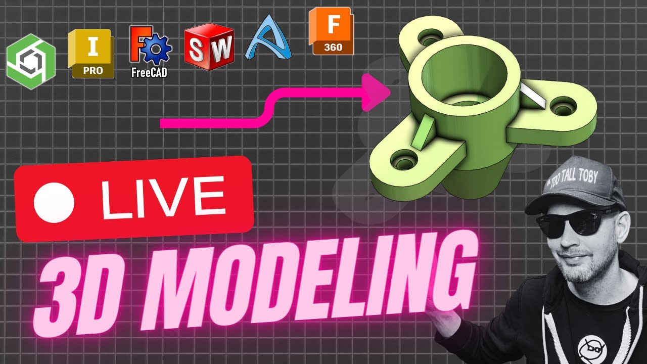 1 PM - Model Monday LIVE - Live Modeling Challenges - Onshape Tutorials ...