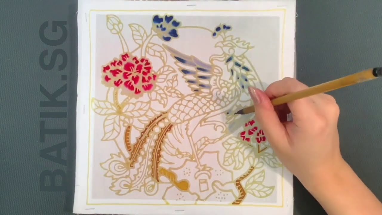 Batik Painting - Peranakan Phoenix by Kamal Arts - YouTube