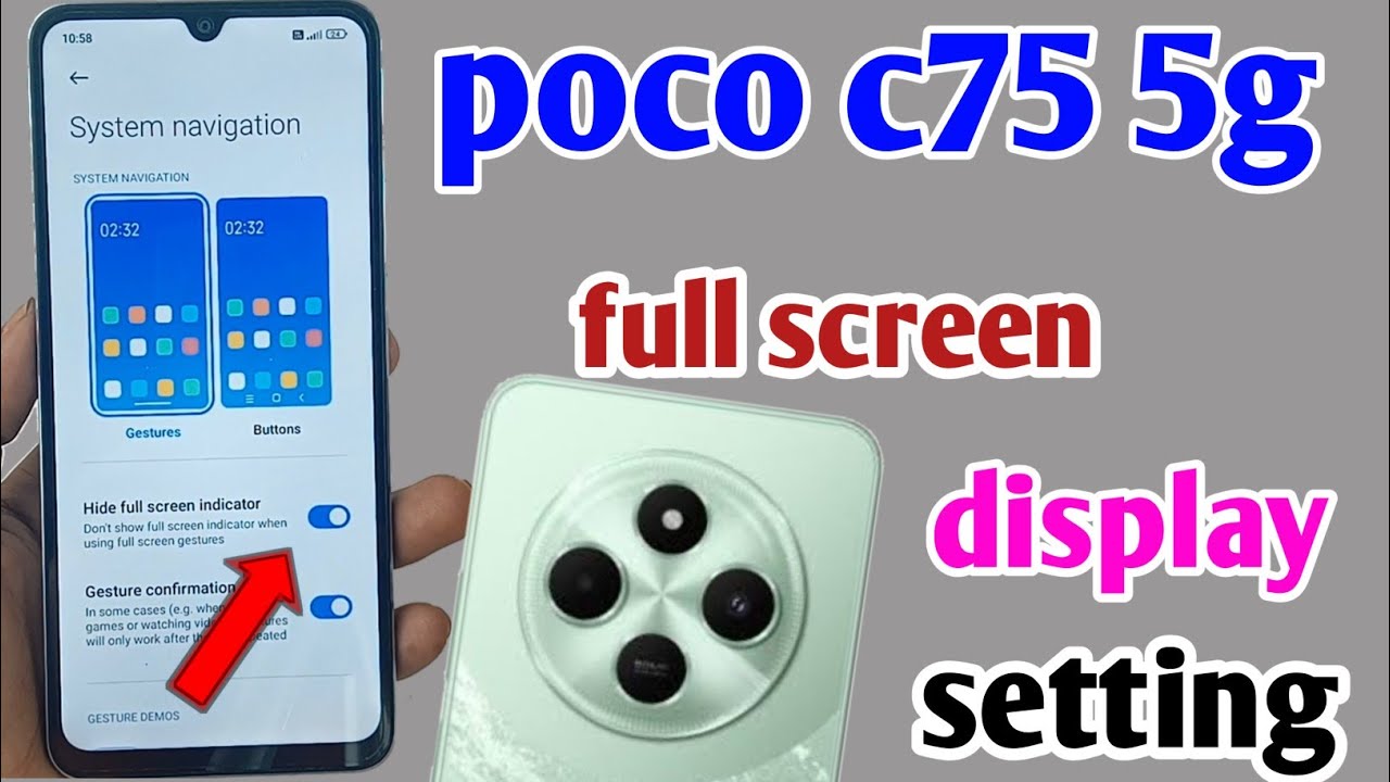 poco c75 5G full screen setting/poco c75 5g full screen display setting/full screen kaise karen ...