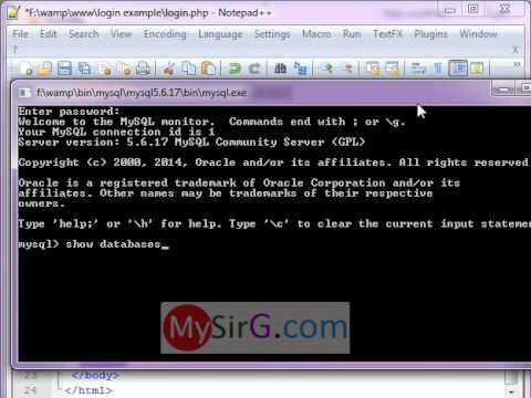 Login Example in PHP part 2 of 4