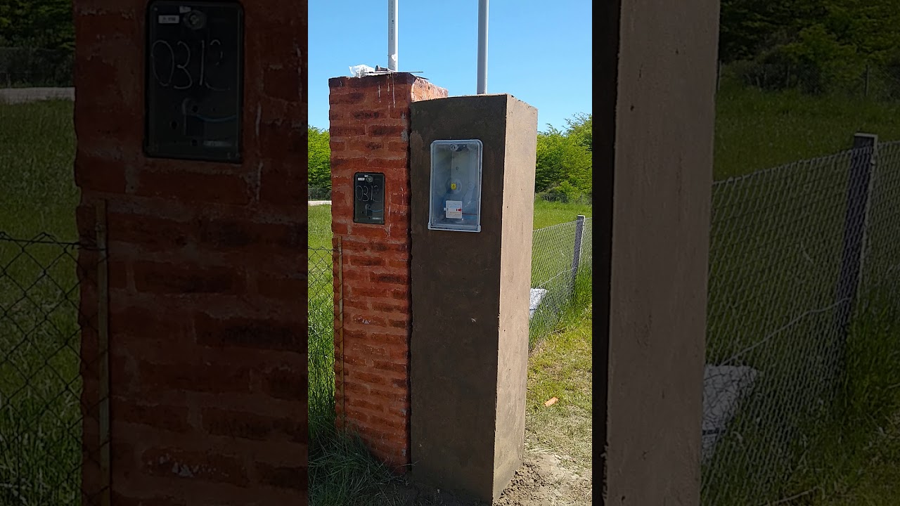 pilar monofásico de obra en ladrillo hueco revocado - YouTube