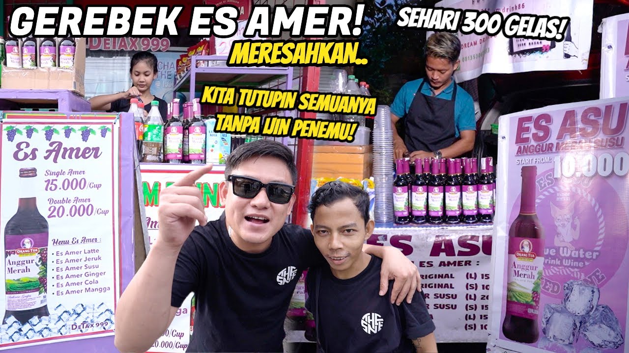 JUALAN ES AMER RAME DIMANA MANA! TANPA IJIN GW! SURUH TUTUP. - YouTube