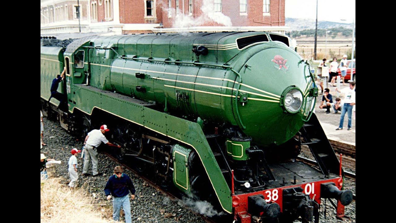 Steam Engine 3801 at Werris Creek 5 - YouTube