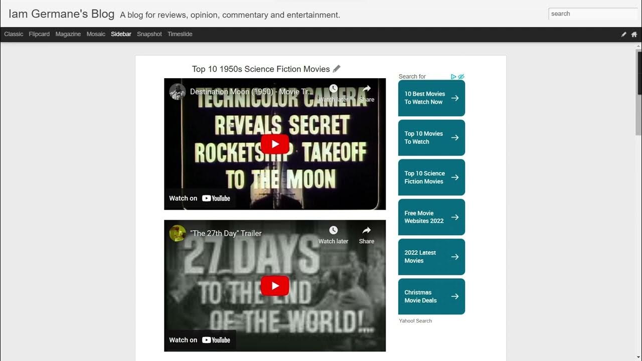 Top 10 1950s Sci Fi Movies - YouTube