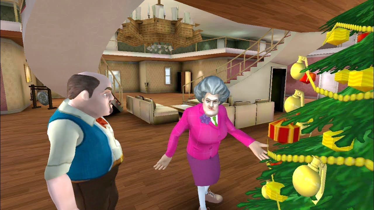 Scary Teacher 3D Version 5.3.1 | Nick In Christmas Debacle - YouTube