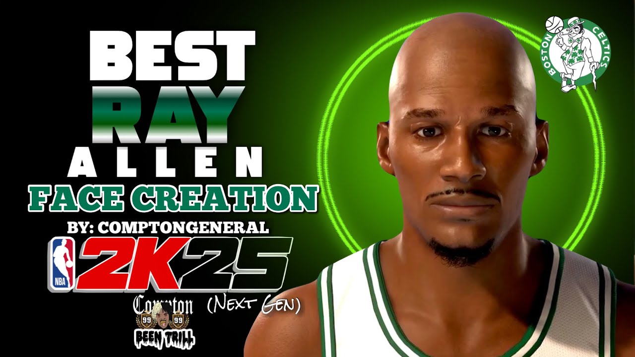 BEST RAY ALLEN FACE CREATION🔥 ON NBA 2K25! MOST ACCURATE NBA 2K FACE ...
