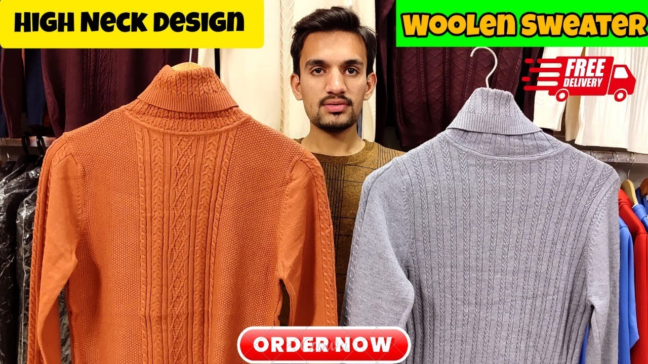 Ladies Pure Woolen High Neck & Turtle Neck Design Sweaters | Now ...