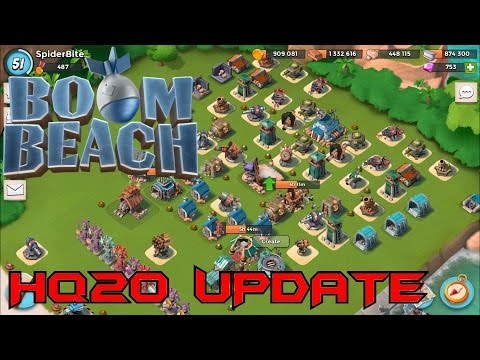 BOOM BEACH ★ Headquarters 20 Update with a Re-Designed Defensive Base ...