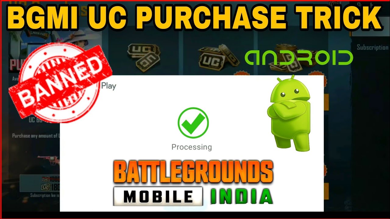 PURCHASE BGMI UC ON ANDROID AFTER BGMI BAN | HOW TO PURCHASE BGMI UC ...