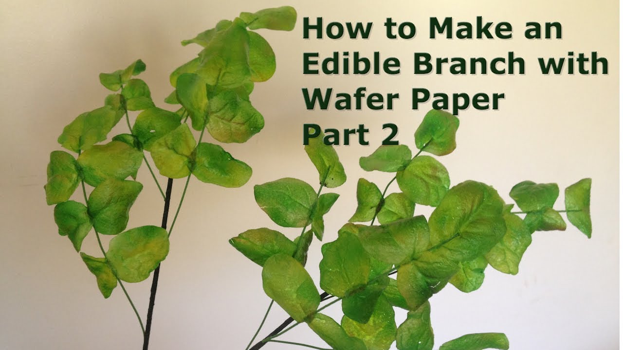 How to Make an Edible Branch with Wafer Paper Part 2 - YouTube