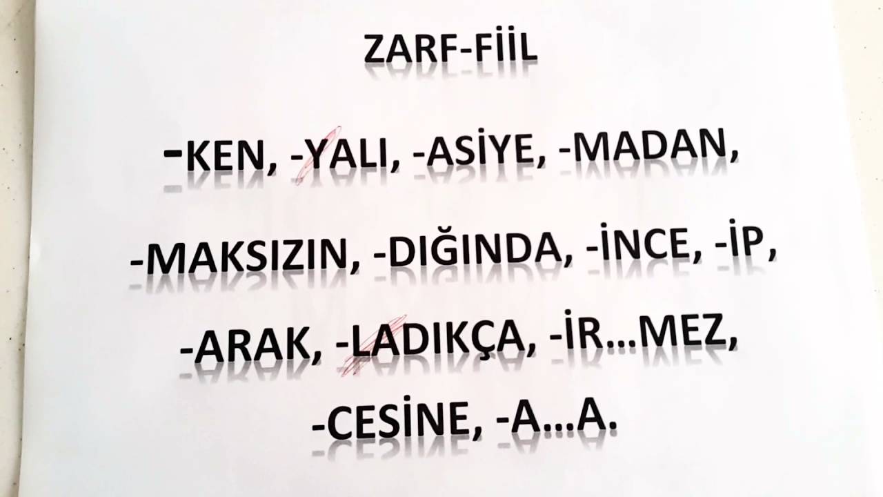 Zarf Fiil - YouTube