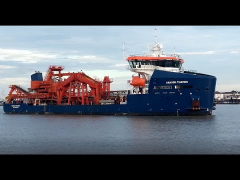 Hanson Thames Hopper Dredger at Large - YouTube