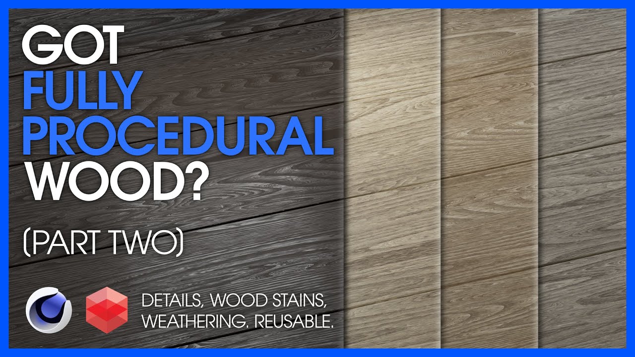 Fully-Procedural Wood Shader! [Part 2] Cinema 4D Redshift Tutorial ...